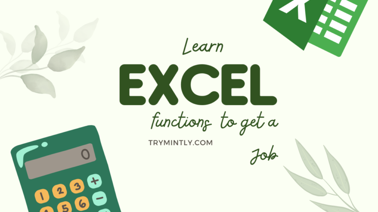 10 Must Know Excel Functions for your career success - Mintly